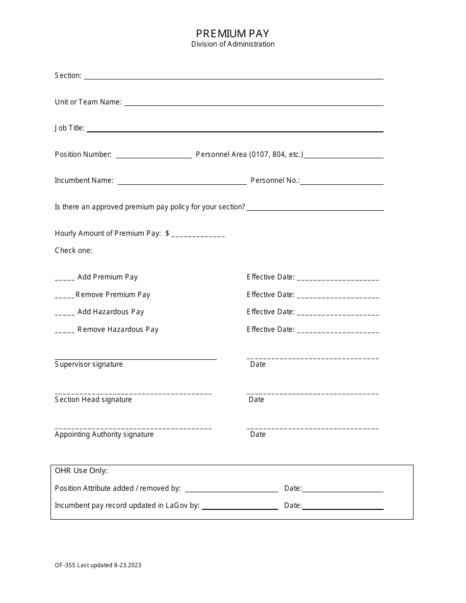 Form OF-355 - Fill Out, Sign Online and Download Fillable PDF ...