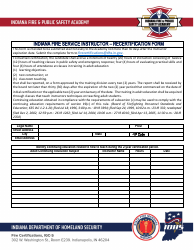 Indiana Indiana Fire Service Instructor - Recertification Form - Fill ...
