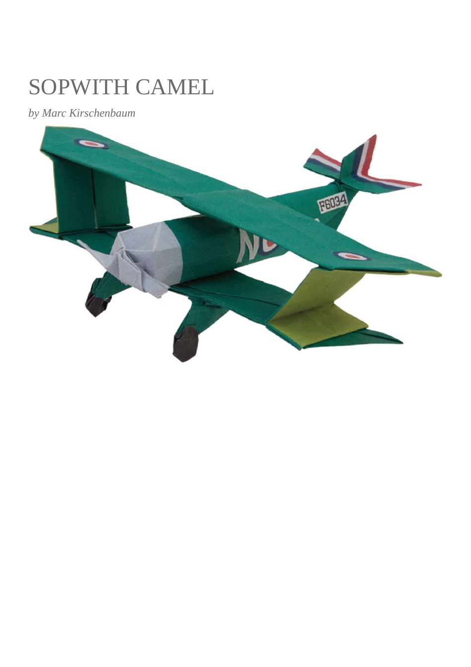 Sopwith Camel Plane Template - Marc Kirschenbaum Download Printable PDF ...