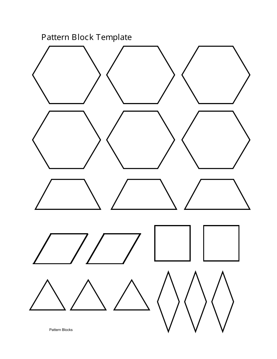 Pattern Block Template - Figures Download Printable PDF | Templateroller