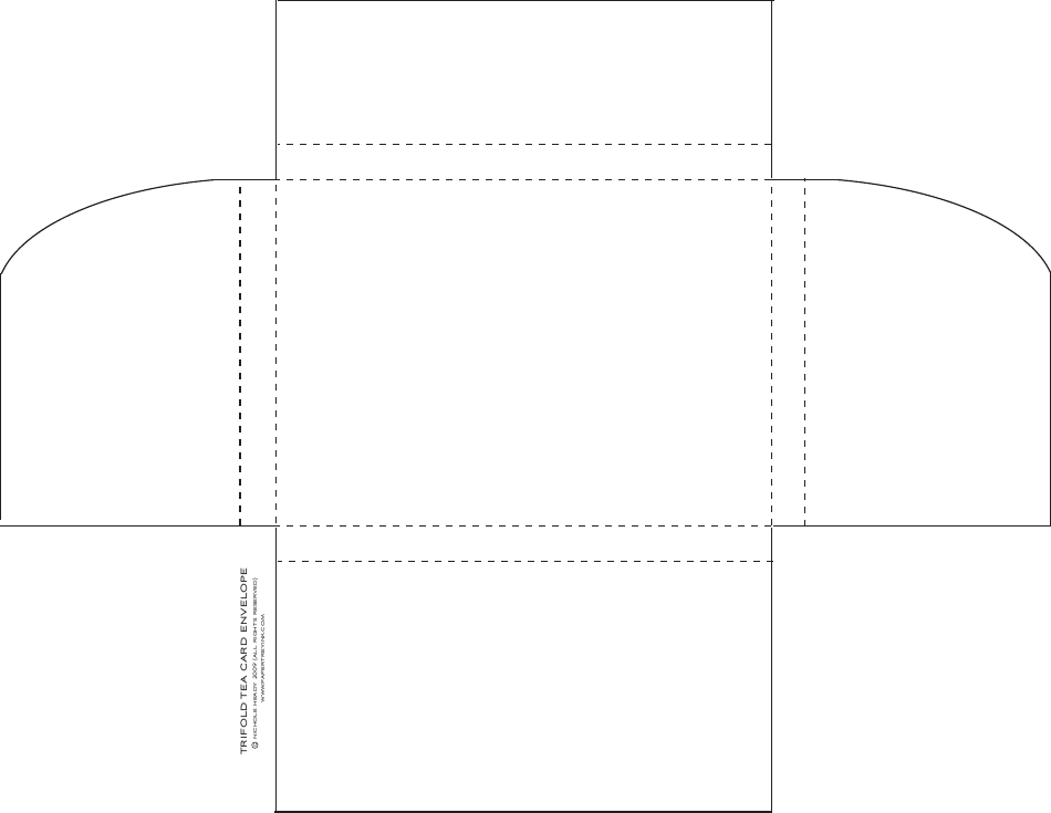 Trifold Tea Card Envelope Template Download Printable PDF | Templateroller
