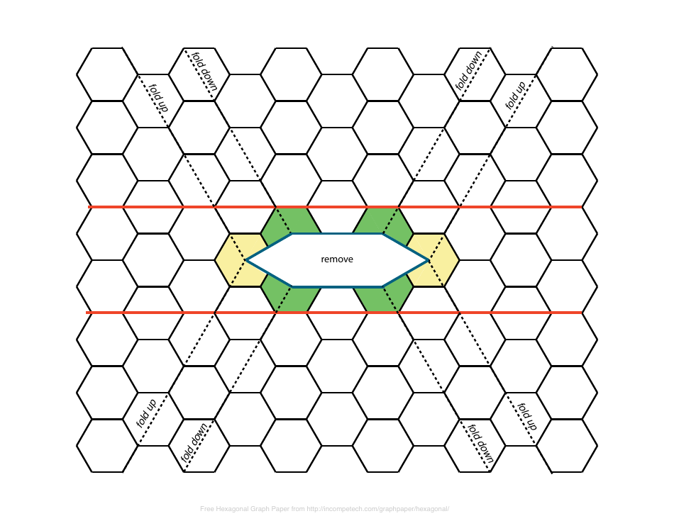 Hexagonal Graph Paper Envelope Template Download Printable PDF ...