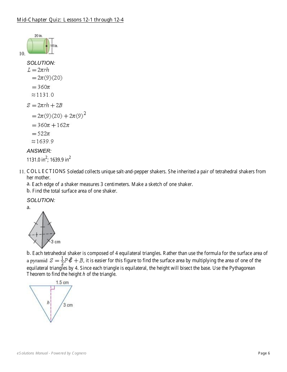 Mid-chapter Math Quiz: Lessons 12-1 Through 12-4 (With Answers ...