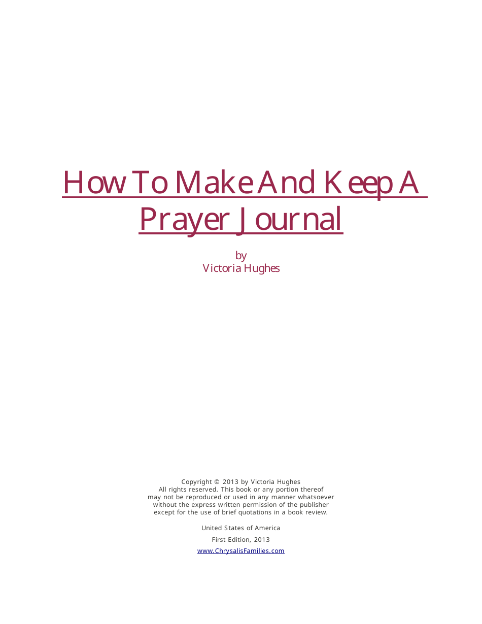 Prayer Journal Template - Victoria Hughes Download Printable PDF ...