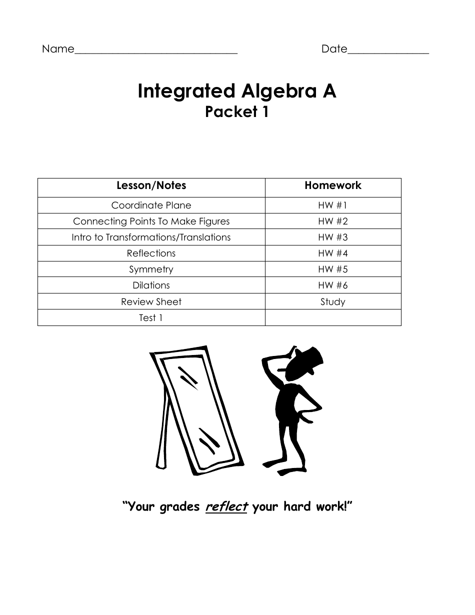 Integrated Algebra a Packet 1 Download Printable PDF | Templateroller