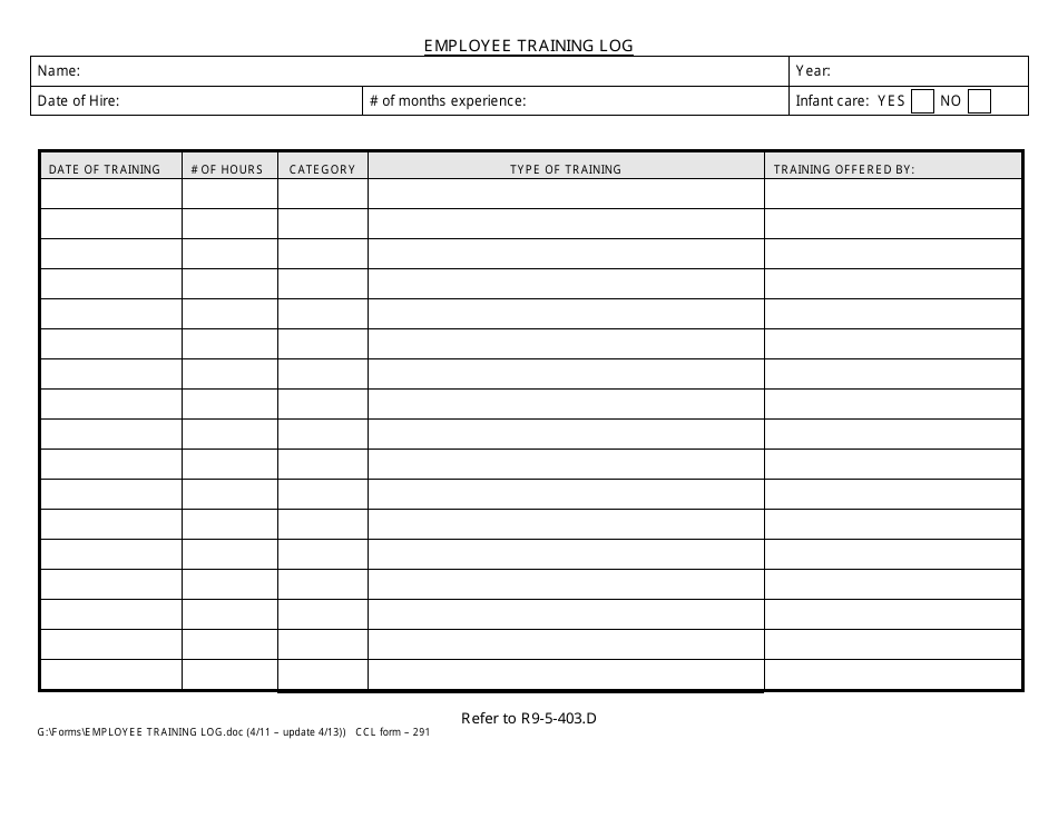 Arizona Employee Training Log - Fill Out, Sign Online and Download PDF ...