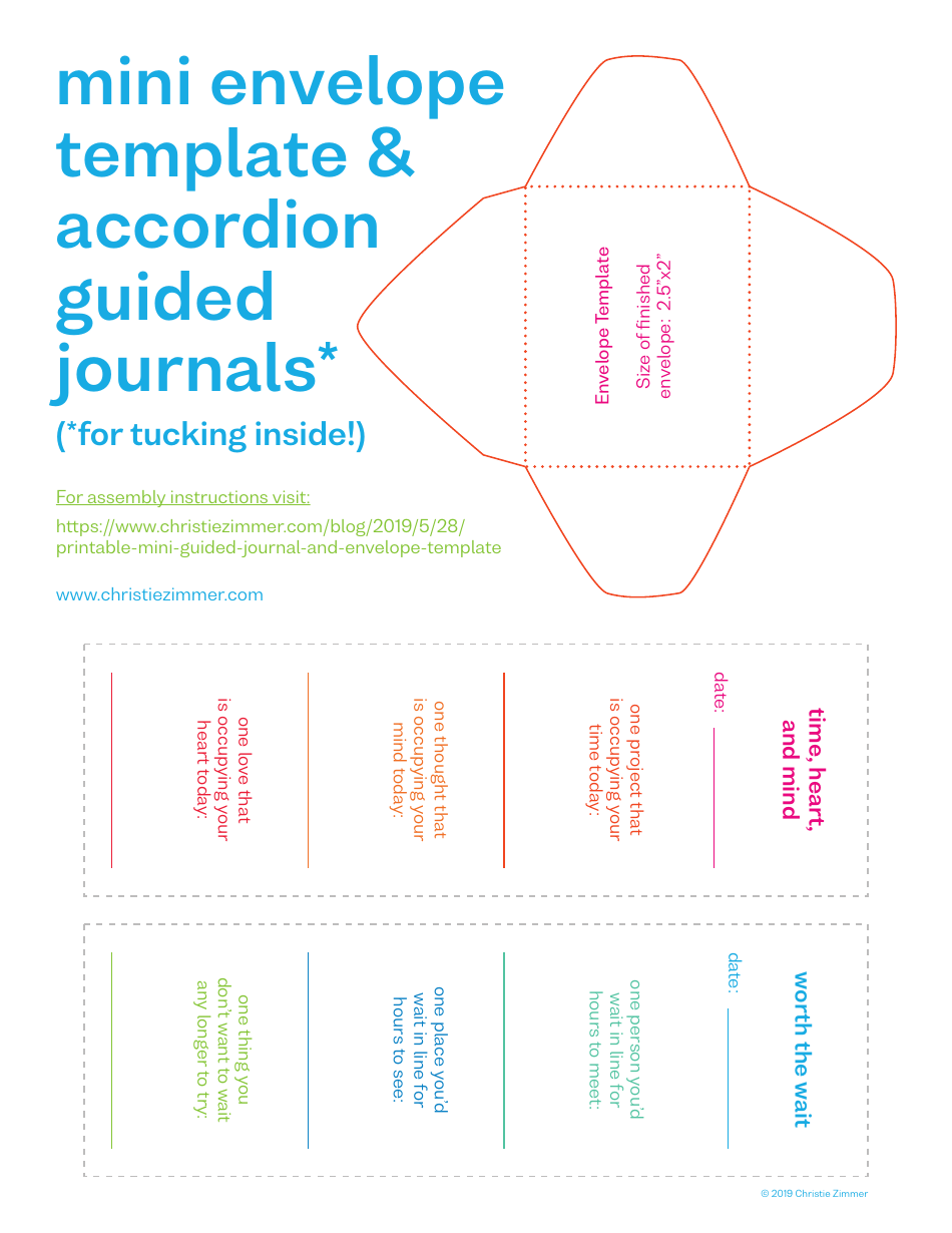 Mini Envelope Template With Accordion Guided Journals Download Printable PDF | Templateroller