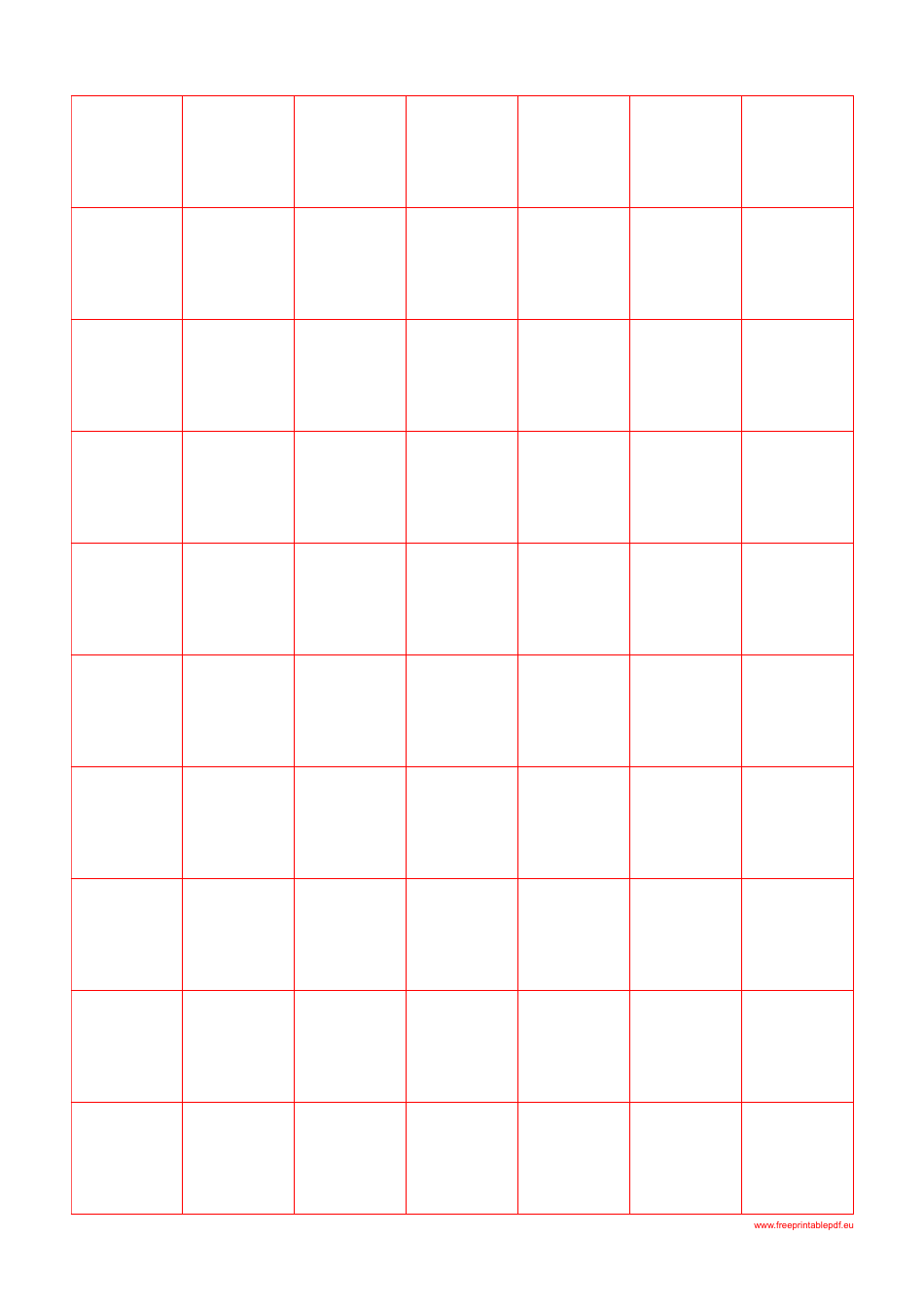 1 Inch Grid Paper - Red Download Printable PDF | Templateroller