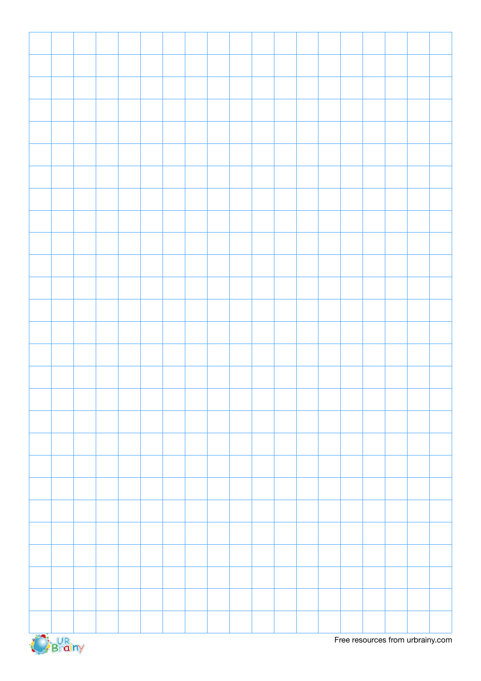 Graph Paper Template - 1cm Squares Blue Download Printable PDF ...