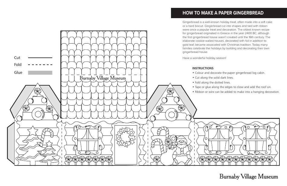 Paper Gingerbread Template Download Printable PDF | Templateroller