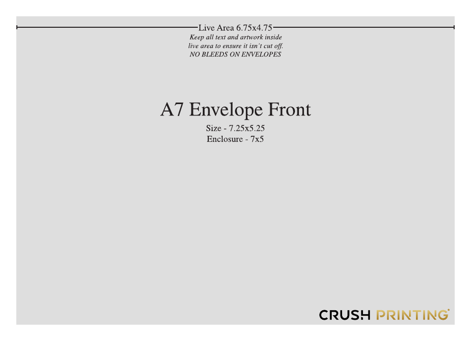 A7 Envelope Template - Crush Printing Download Printable PDF ...