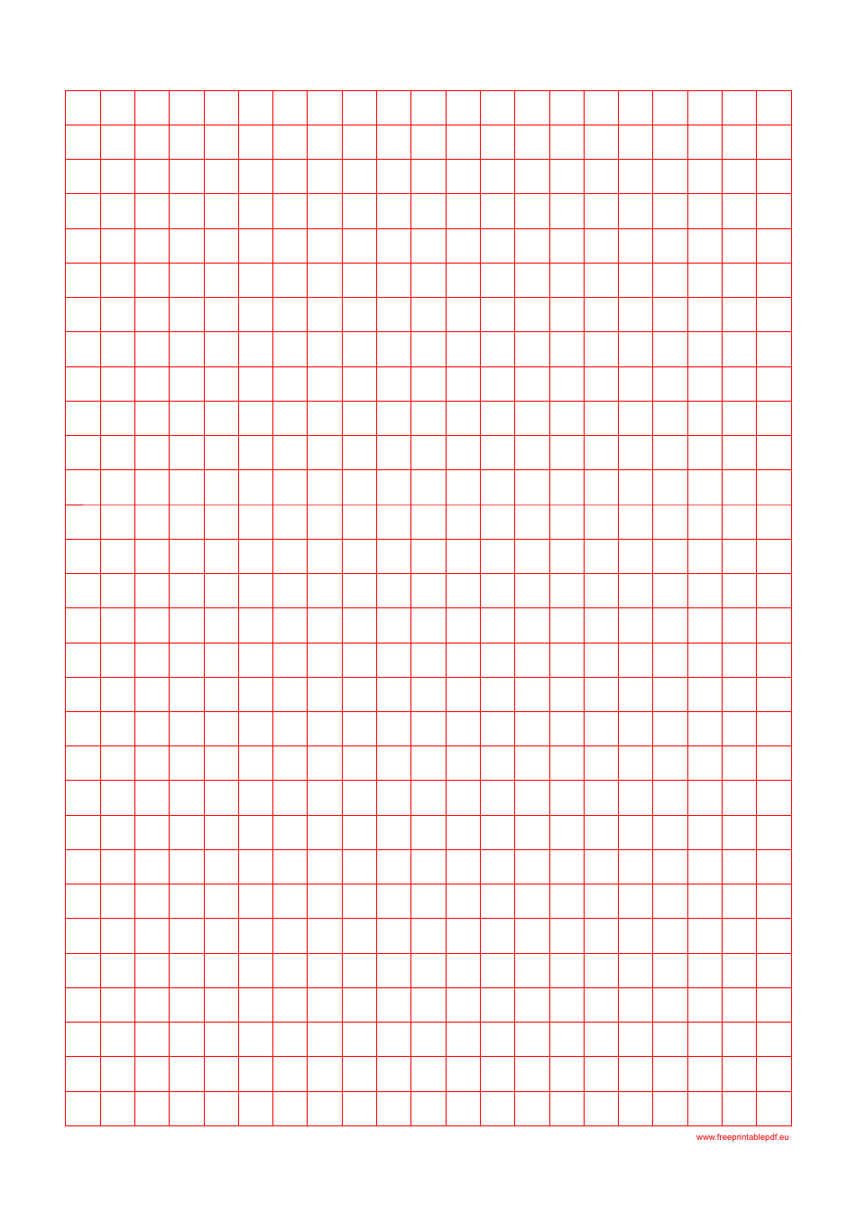 Grid Paper Template - Red Download Printable PDF | Templateroller