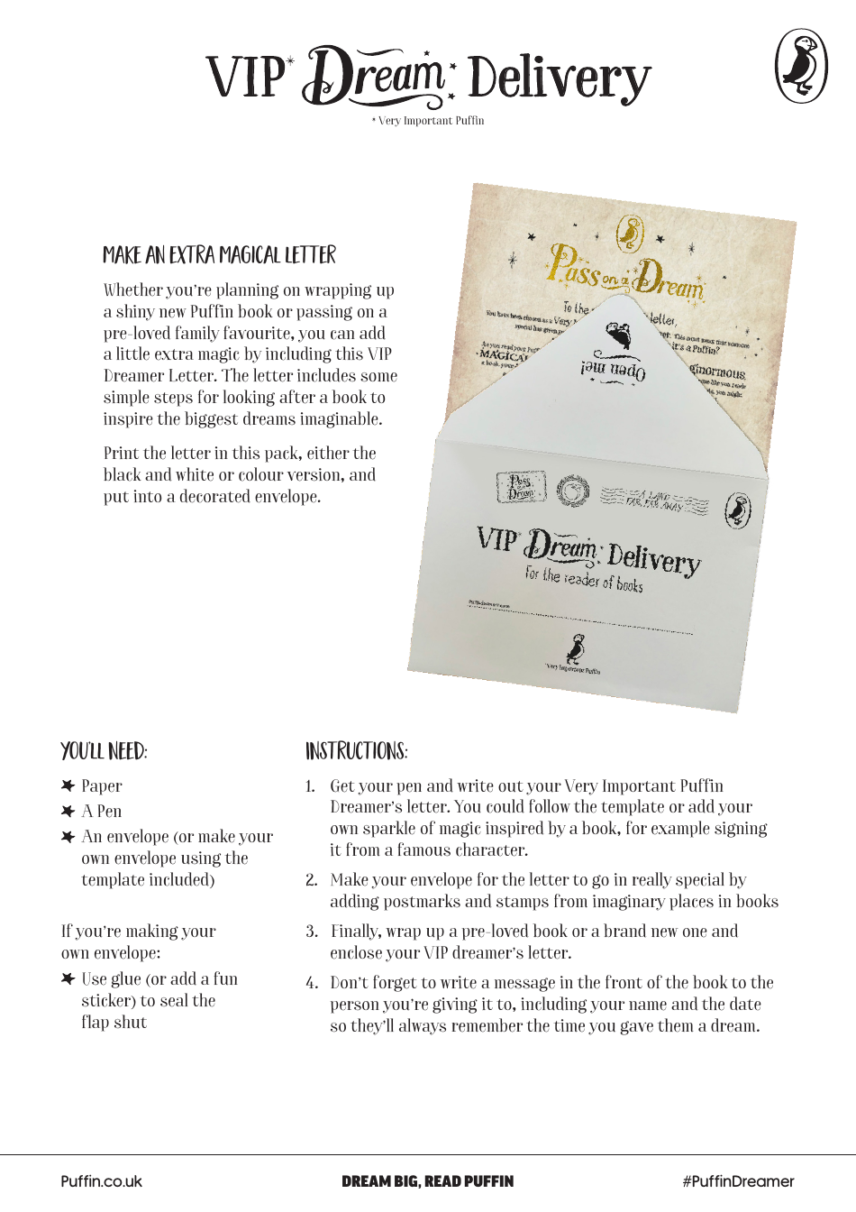 Vip Dream Delivery Envelope Templates Download Printable PDF ...