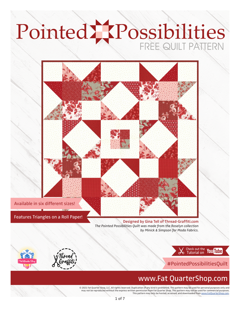 Pointed Possibilities Quilt Pattern - Fat Quarter Shop Download ...
