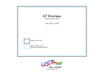 A7 Envelope Template - U.s.press Download Printable PDF | Templateroller