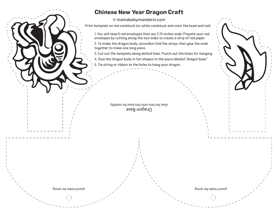 Chinese New Year Dragon Craft Template Download Printable PDF ...