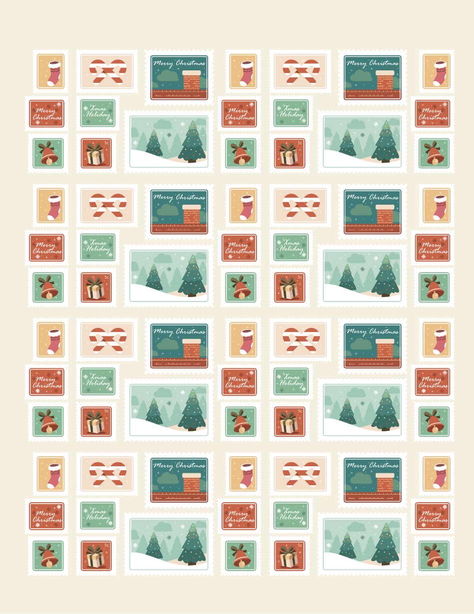 Christmas Envelope Templates With Stamps Download Printable PDF ...
