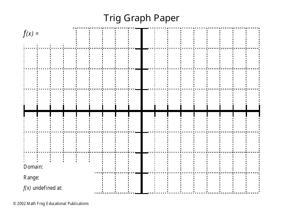 Trig Graph Paper Template - Math Frog Educational Publications Download ...