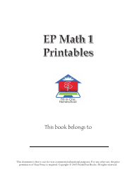 Ep Math 1 Workbook Template Download Printable PDF | Templateroller