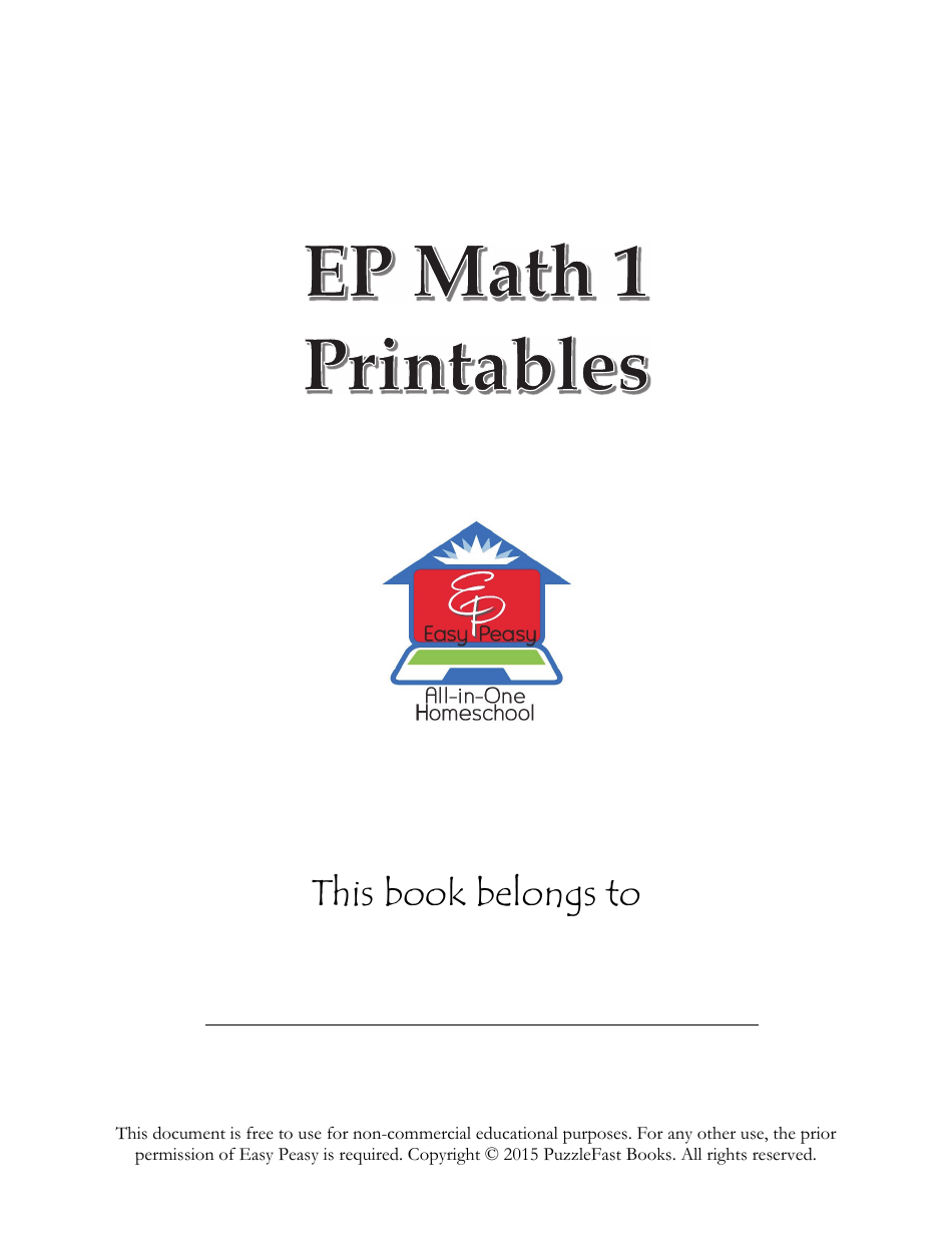 Ep Math 1 Workbook Template Download Printable PDF | Templateroller