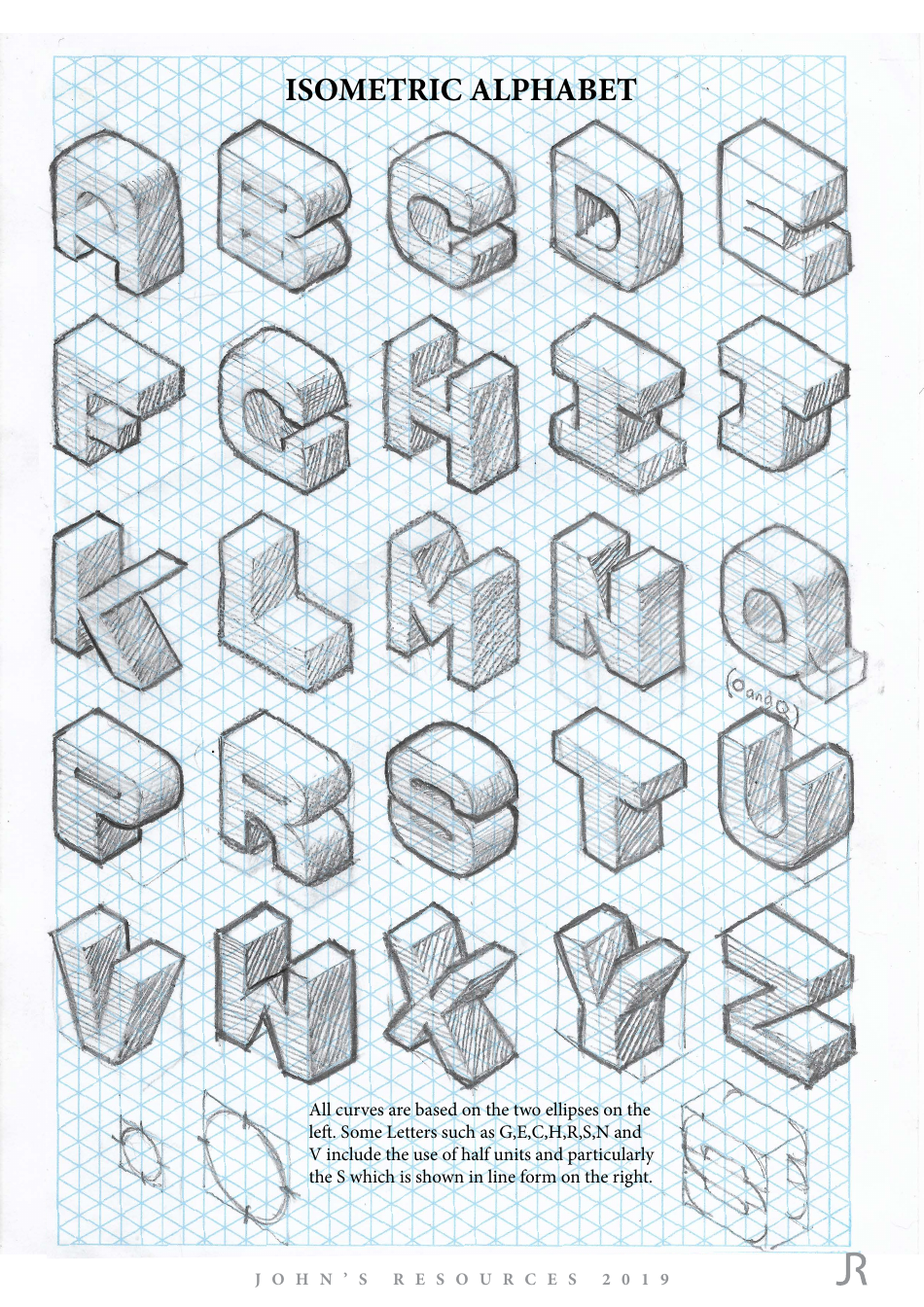 Isometric Alphabet Worksheet Download Printable PDF | Templateroller