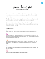 Future Me Letter Template Download Printable PDF | Templateroller