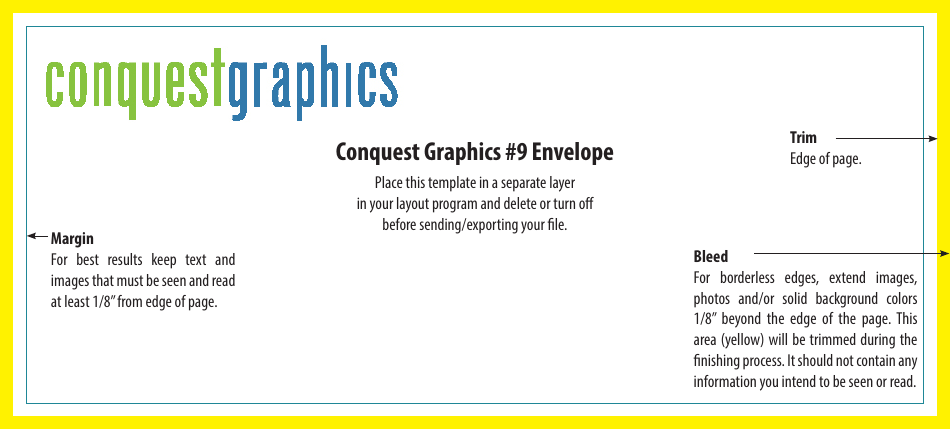 #9 Envelope Print Template Download Printable PDF | Templateroller