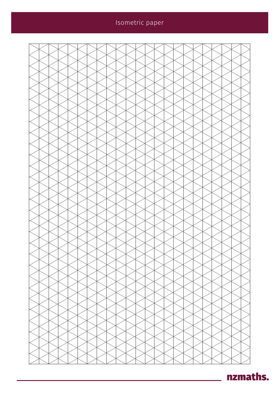 Isometric Triangular Paper Download Printable PDF | Templateroller