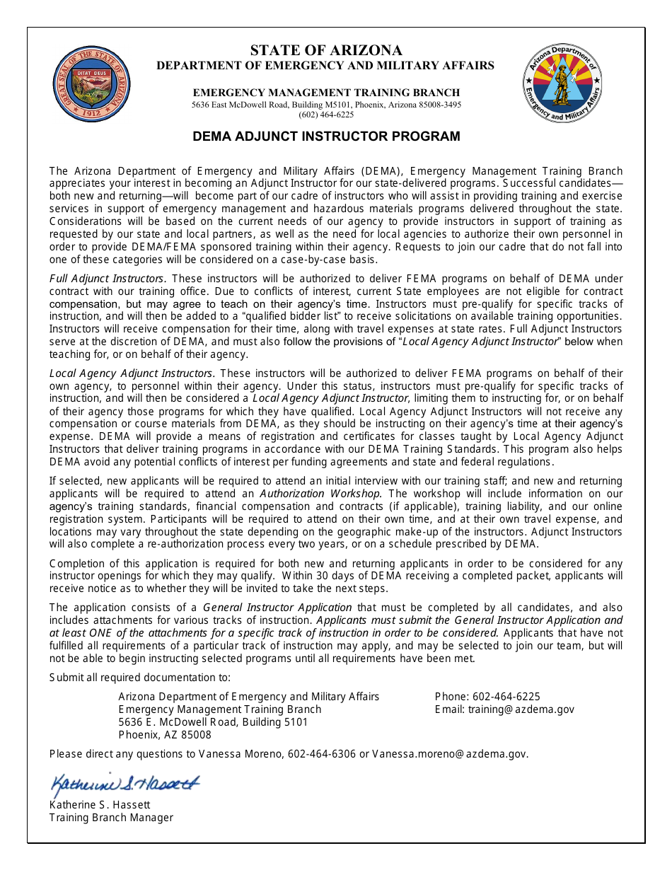 Arizona Adjunct Instructor General Application - Fill Out, Sign Online ...
