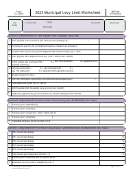 Form SL-202M Download Printable PDF or Fill Online Municipal Levy Limit ...