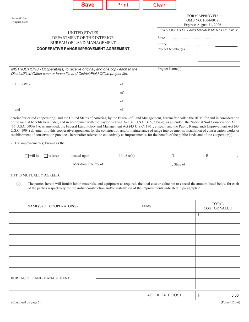 BLM Form 4120-6 - Fill Out, Sign Online and Download Fillable PDF ...
