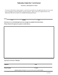 Form NSBC1:05 Download Fillable PDF or Fill Online General Amendment ...