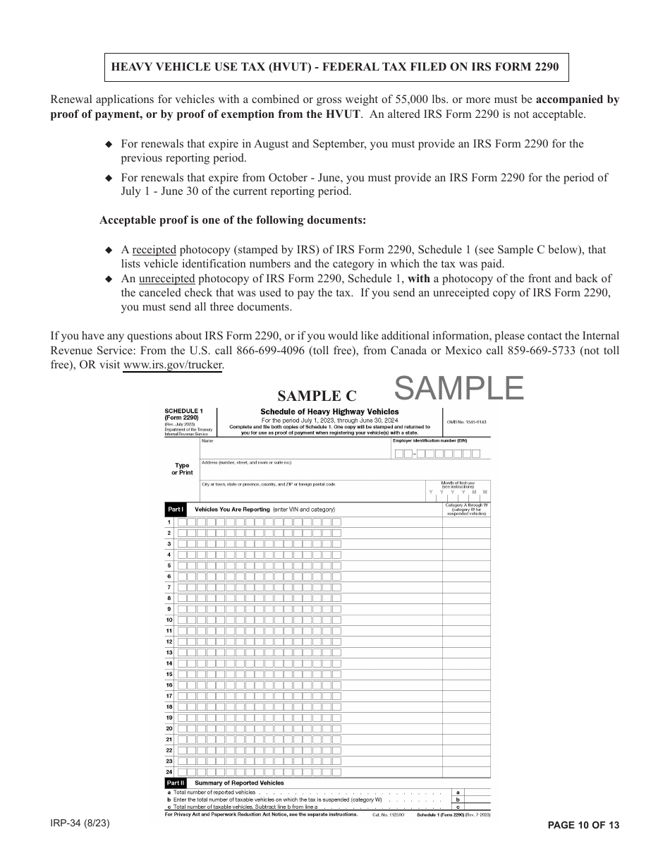 Form IRP-34 Download Printable PDF or Fill Online Irp Renewal Packet ... Form IRP-34 Download Printable PDF or Fill Online Irp Renewal Packet ...