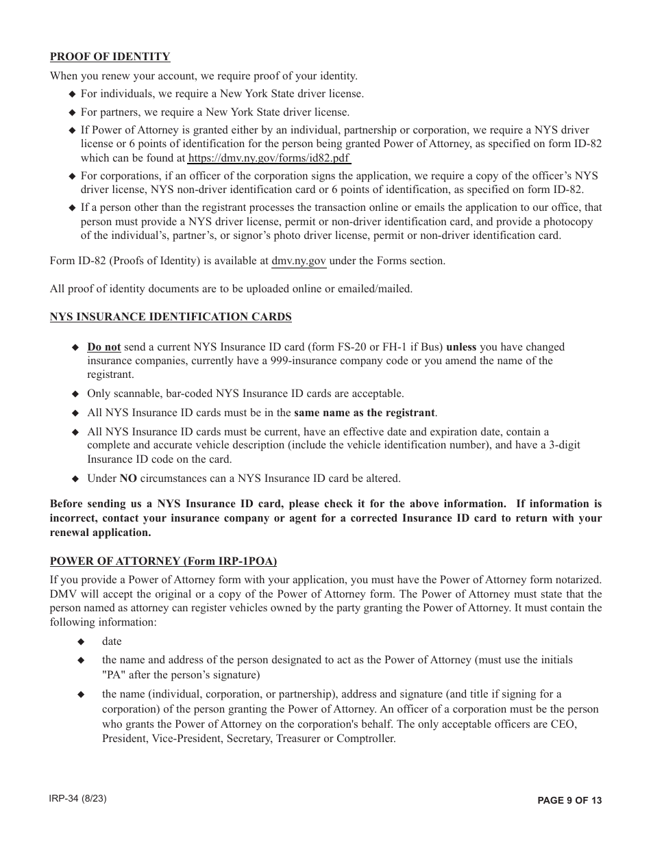 Form IRP-34 Download Printable PDF or Fill Online Irp Renewal Packet ... Form IRP-34 Download Printable PDF or Fill Online Irp Renewal Packet ...