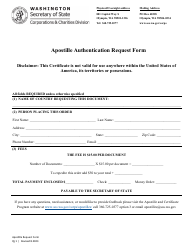 Washington Apostille Authentication Request Form - Fill Out, Sign ...