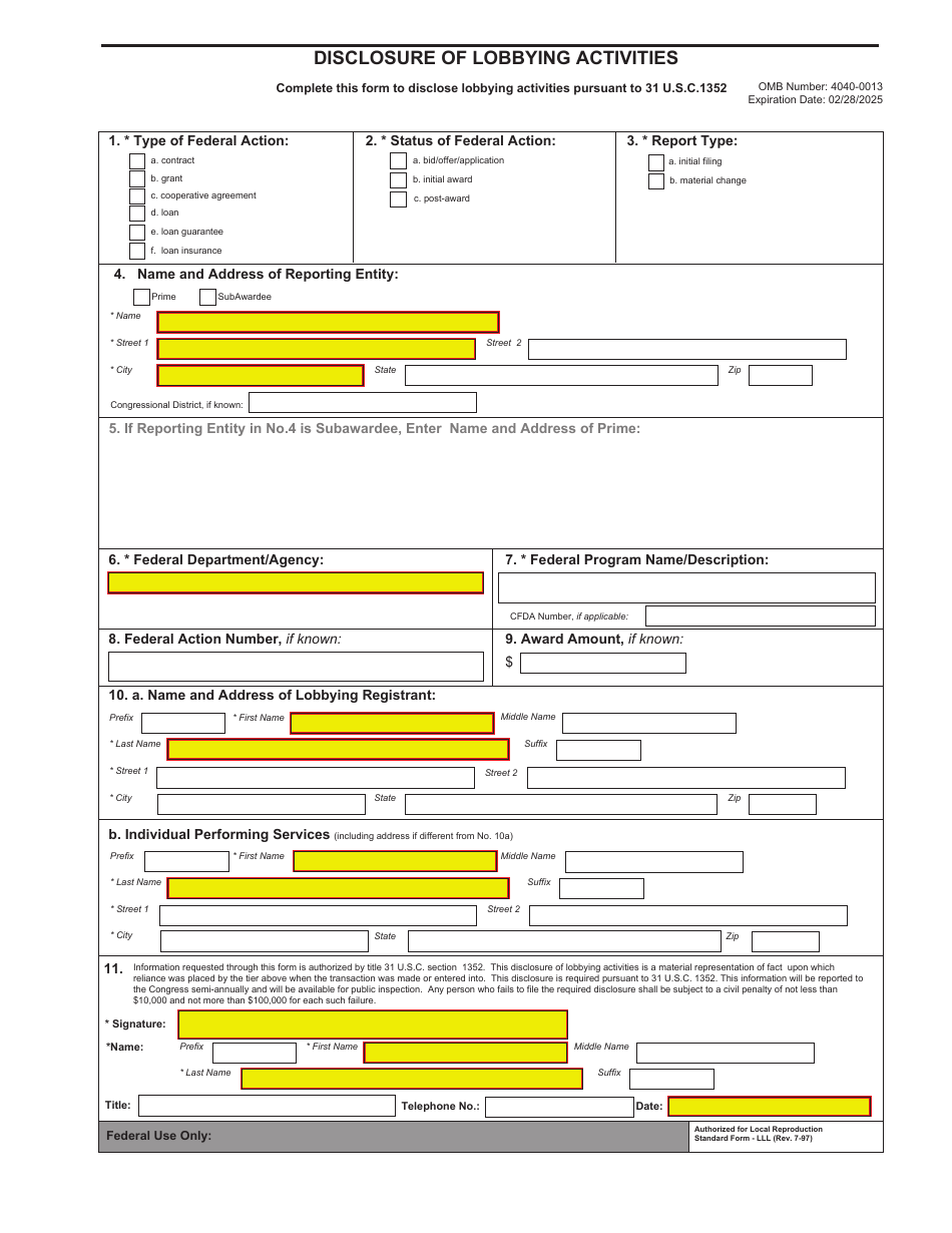 Form LLL - Fill Out, Sign Online and Download Fillable PDF | Templateroller