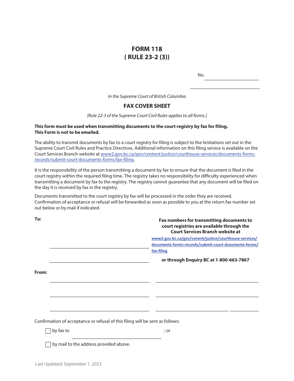 Form 118 - Fill Out, Sign Online and Download Fillable PDF, British ...