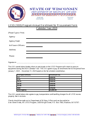 2023 Wisconsin Leso (1033) Program Annual Enrollment for Procurement ...