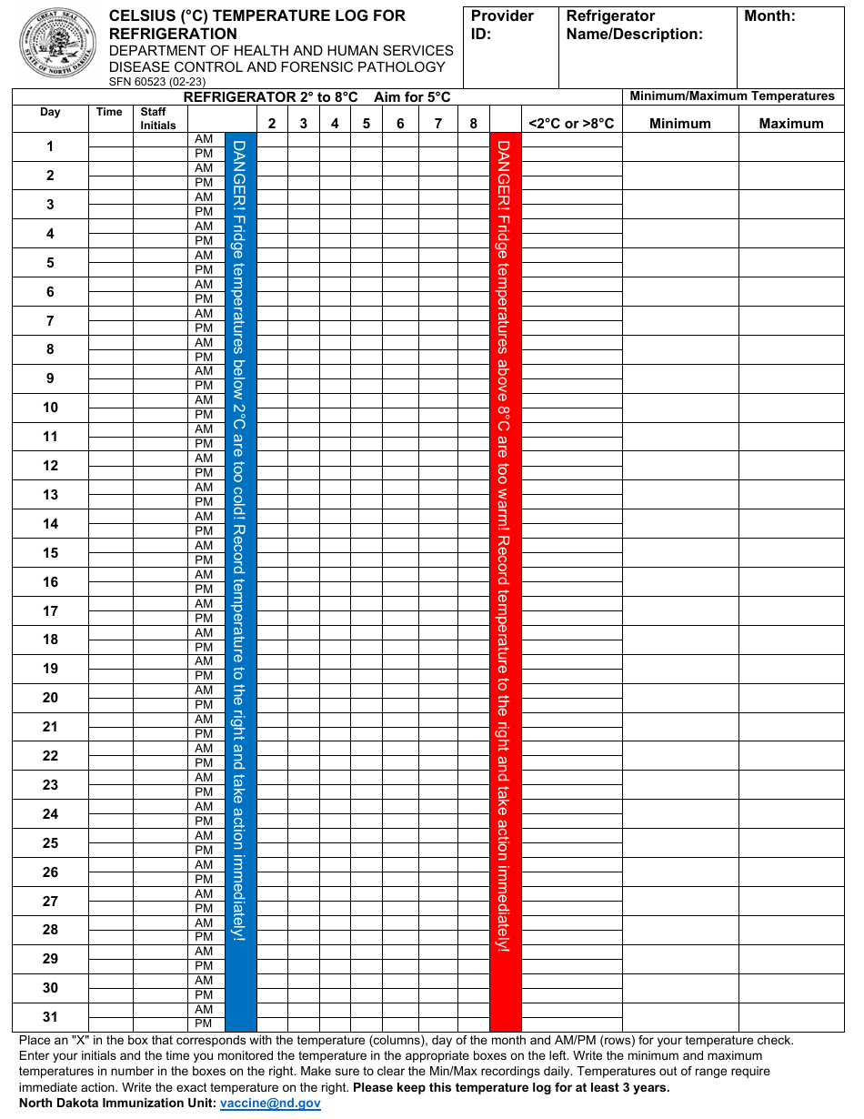 Form SFN60523 - Fill Out, Sign Online and Download Printable PDF, North ...