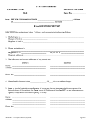 Form 700-00125 Download Fillable PDF or Fill Online Emancipation ...