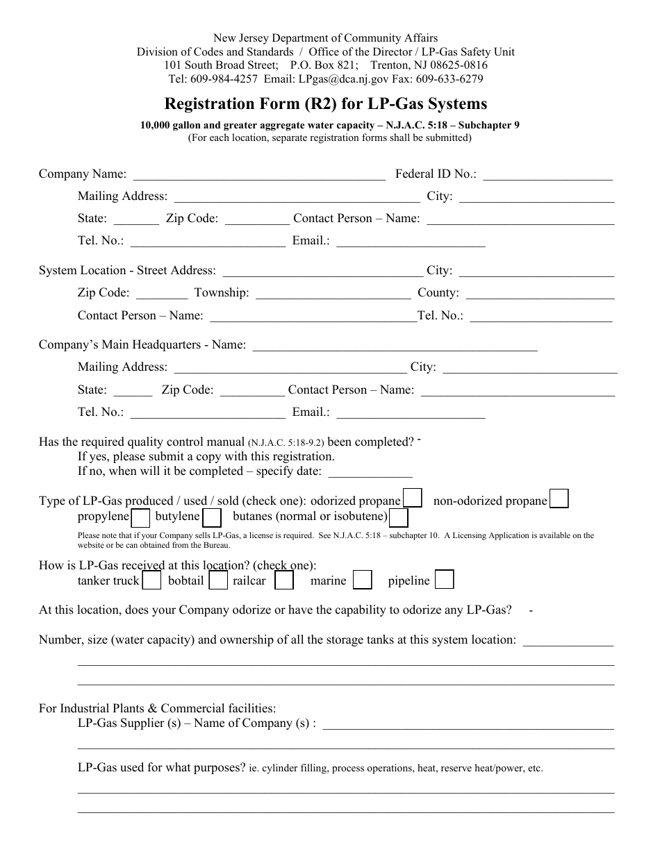 Form R2 - Fill Out, Sign Online and Download Fillable PDF, New Jersey ...