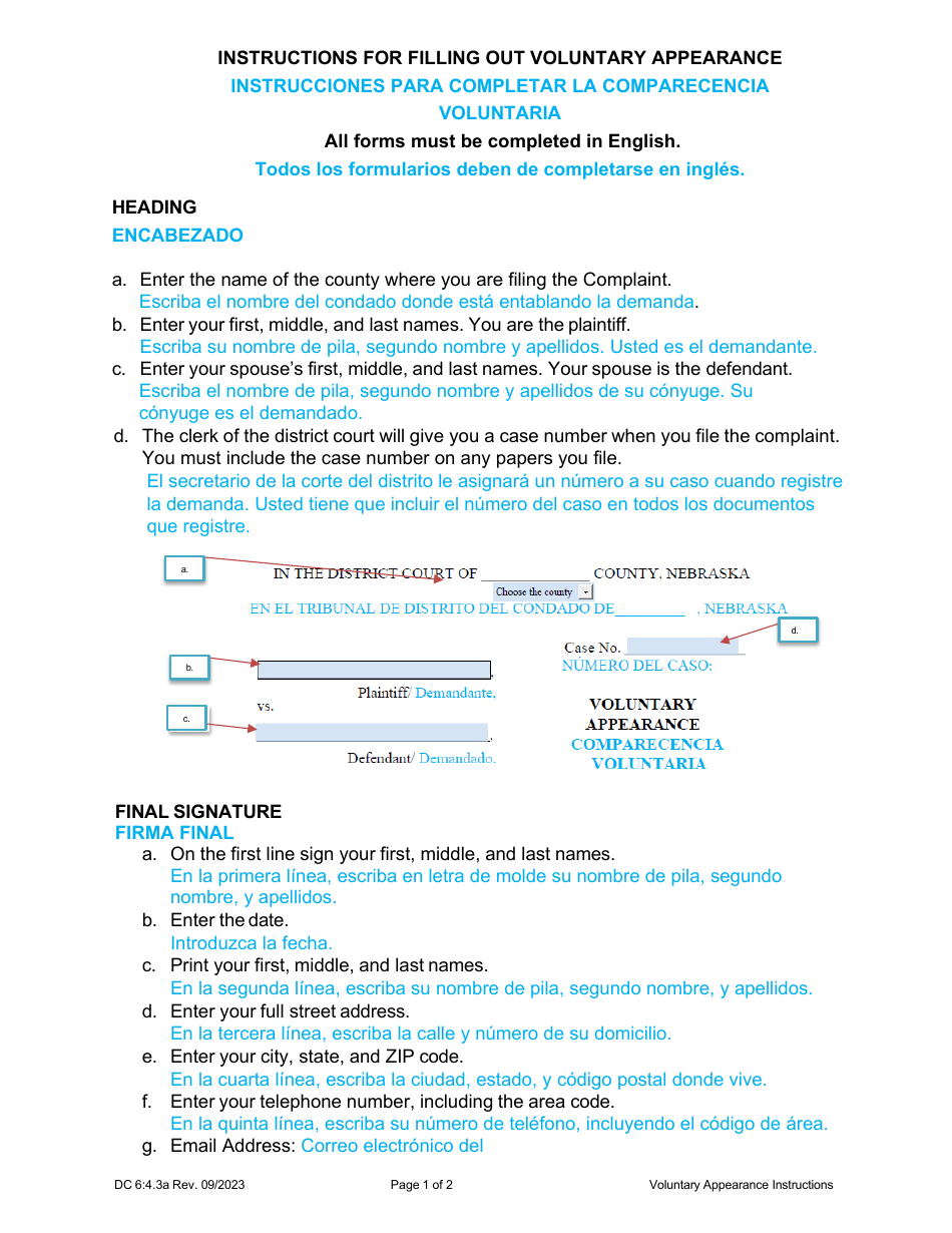 Download Instructions for Form DC6:4.3 Voluntary Appearance PDF ... Download Instructions for Form DC6:4.3 Voluntary Appearance PDF ...