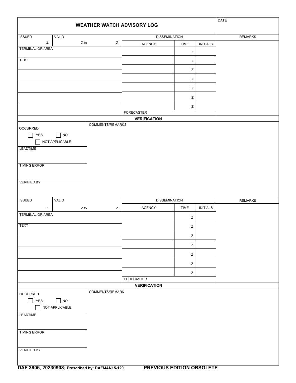 DAF Form 3806 - Fill Out, Sign Online and Download Fillable PDF ...