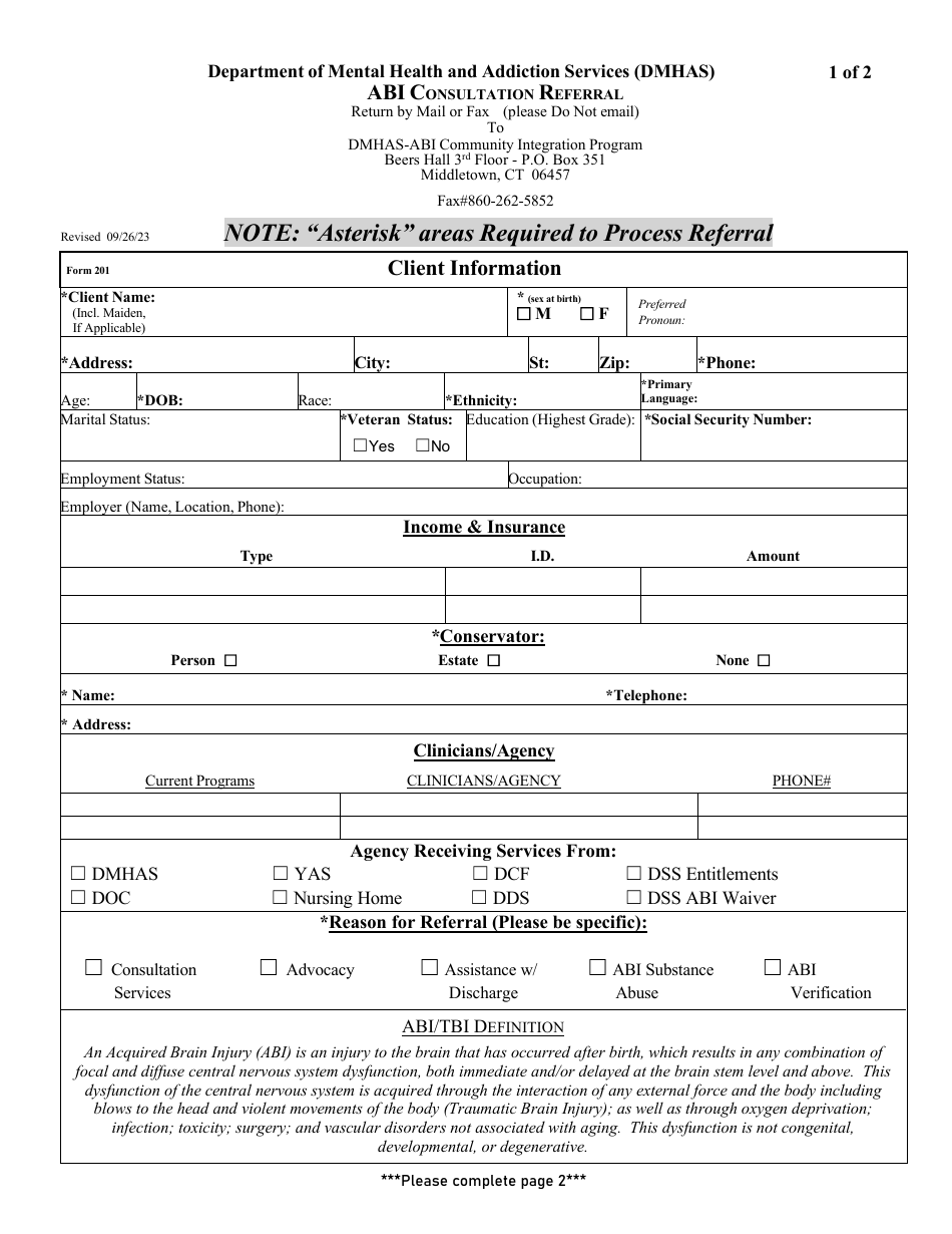 Connecticut Abi Consultation Referral - Fill Out, Sign Online and ...