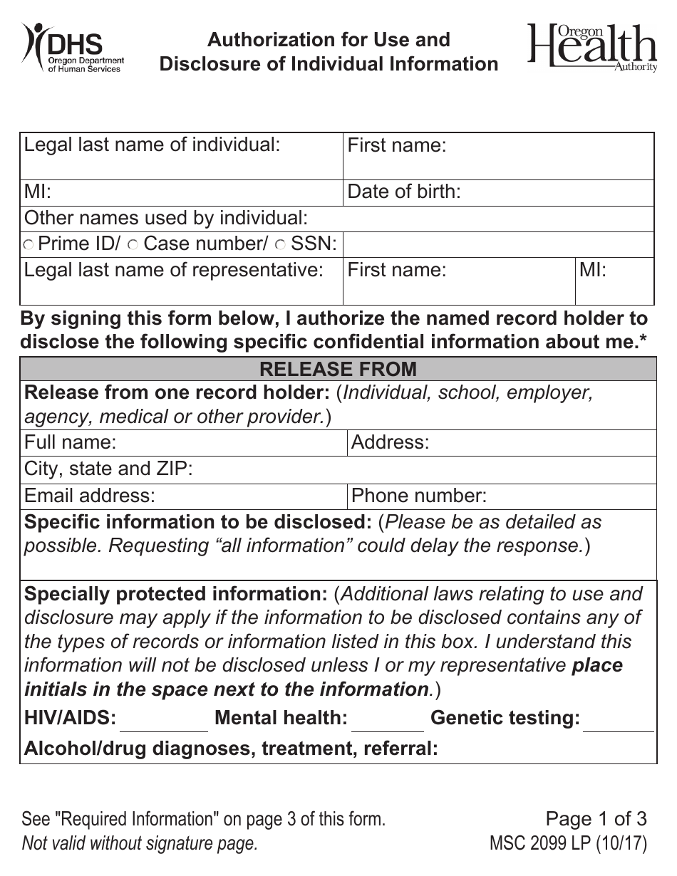 Form MSC2099 LP - Fill Out, Sign Online and Download Fillable PDF ...