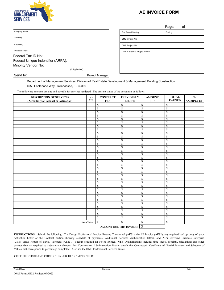 DMS Form AE02 - Fill Out, Sign Online and Download Fillable PDF ...