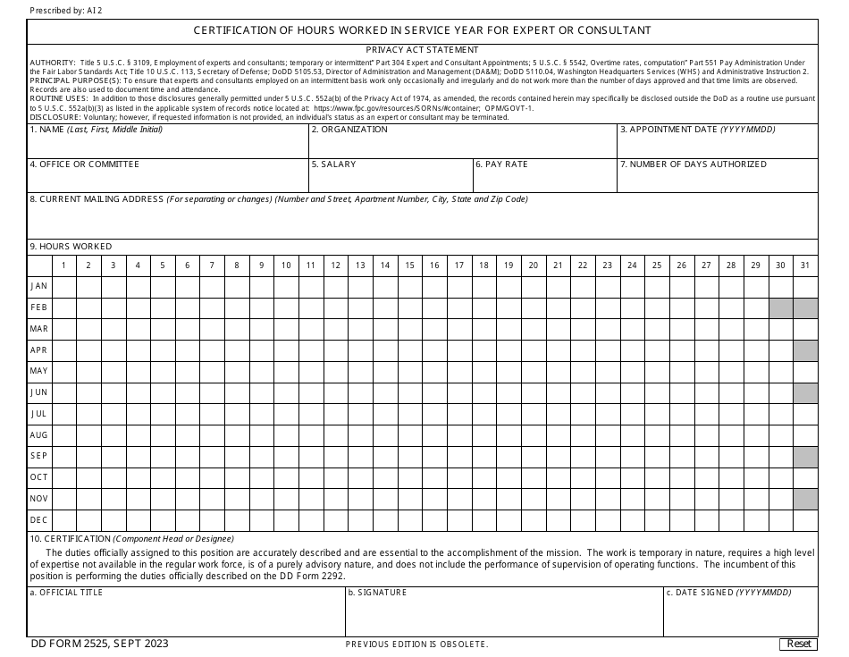DD Form 2525 - Fill Out, Sign Online and Download Fillable PDF ...
