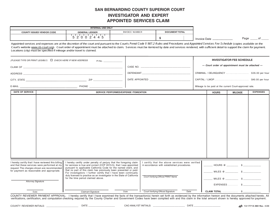 Form 13-17713-360 - Fill Out, Sign Online and Download Fillable PDF ...