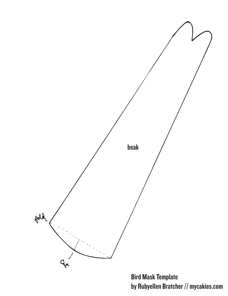 Bird Mask Template - Rubyellen Bratcher Download Printable PDF ...