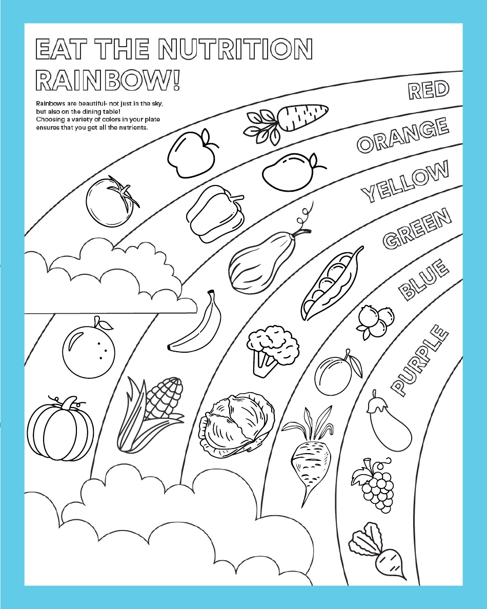 Nutrition Rainbow Coloring Page Download Printable PDF | Templateroller